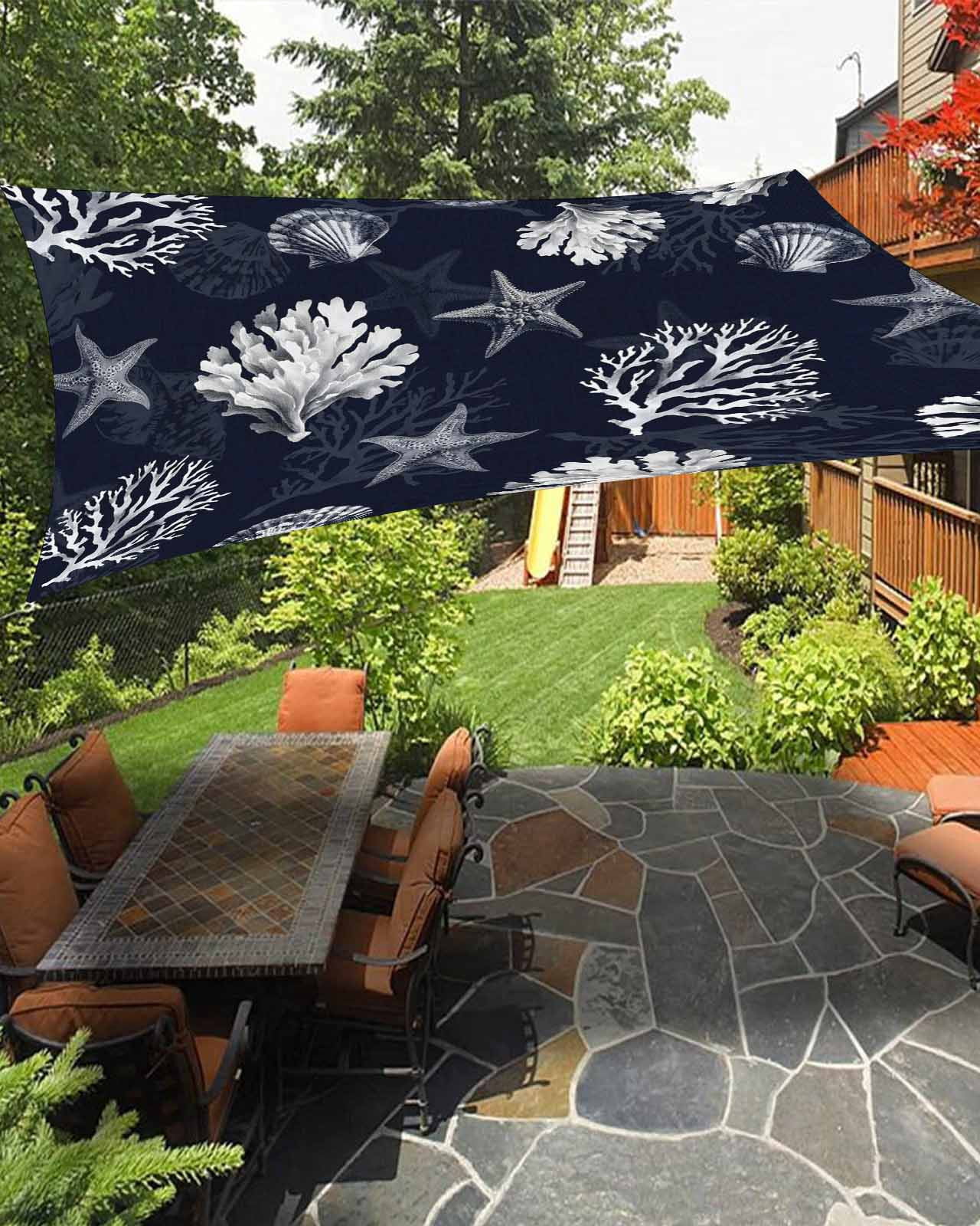 Coastal Coral Sun Sail Shades Rectangle Canopy,Sunlight Block Heavy ...