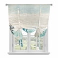 Coastal Coral Tie Up Curtains for Window, Thermal Insulated Balloon ...