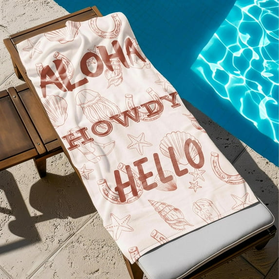 Coastal Cowgi Beach Towel Western Rodeo Summer Blanket t1rendy ...