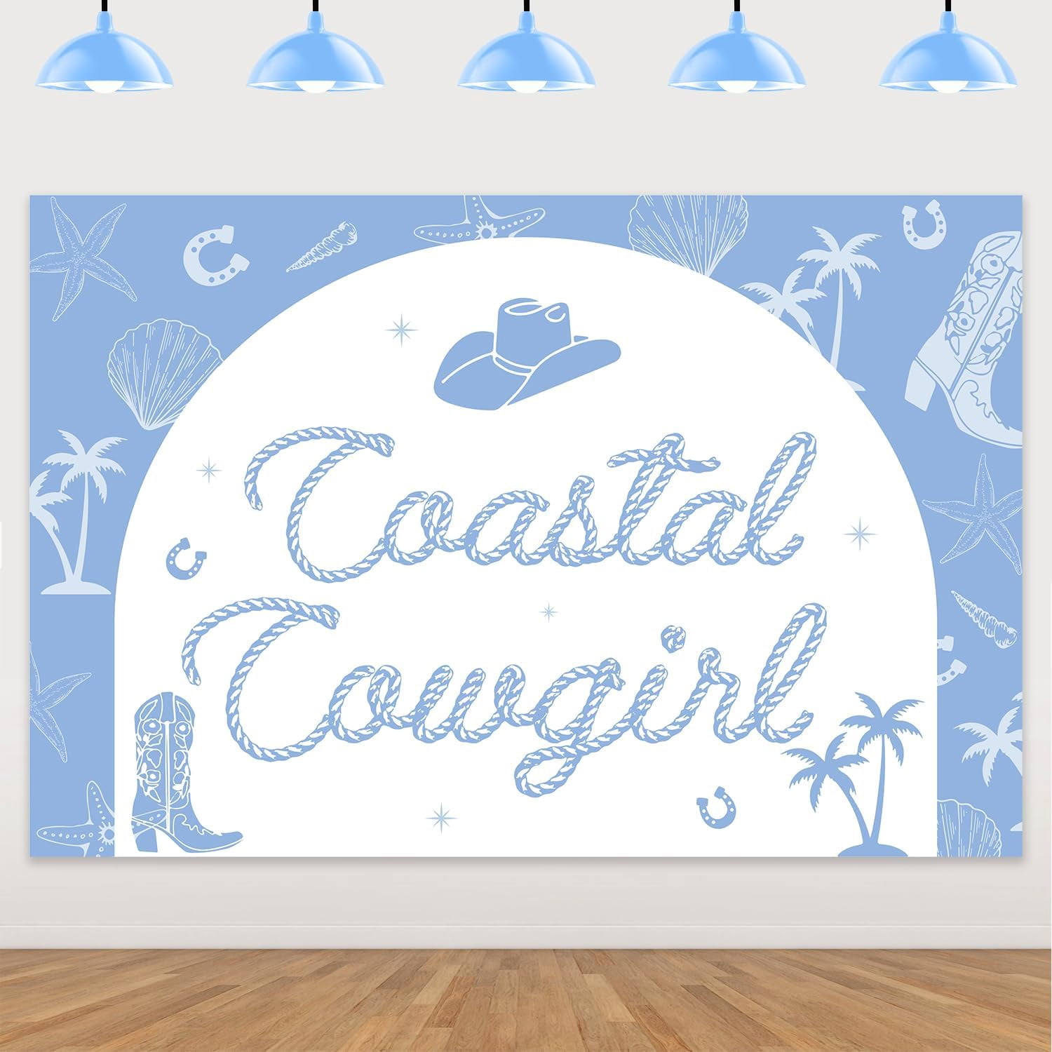 Coastal Cowgirl Backdrop Coastal Beach Bachelorette Party Decorations ...