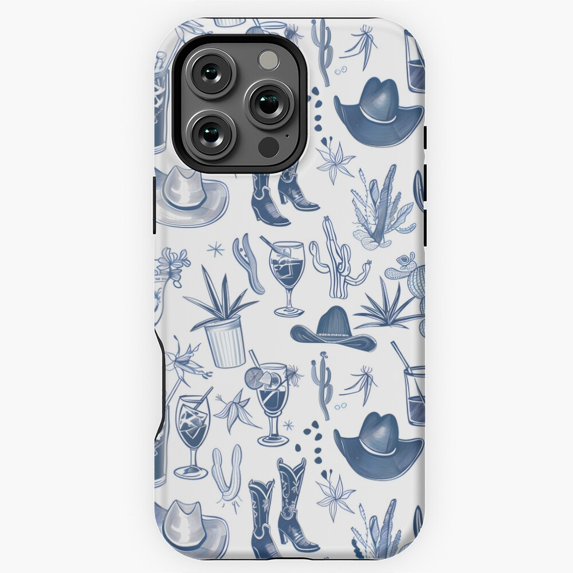 Coastal Cowgirl Blueprint Phone Case Compatible with iPhone 11-17 Pro ...