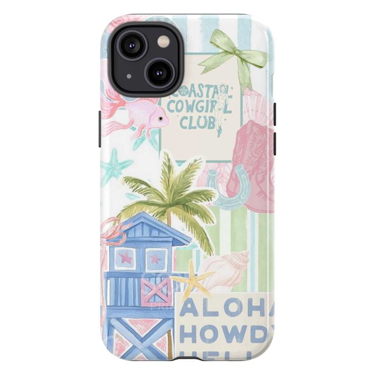 Coastal Cowgirl Club Phone Case, Western Beach Aesthetic iPhone Cover ...