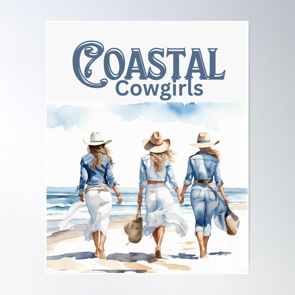 Coastal Cowgirl Design- Three Coastal Cowgirls Walking On The Beach ...