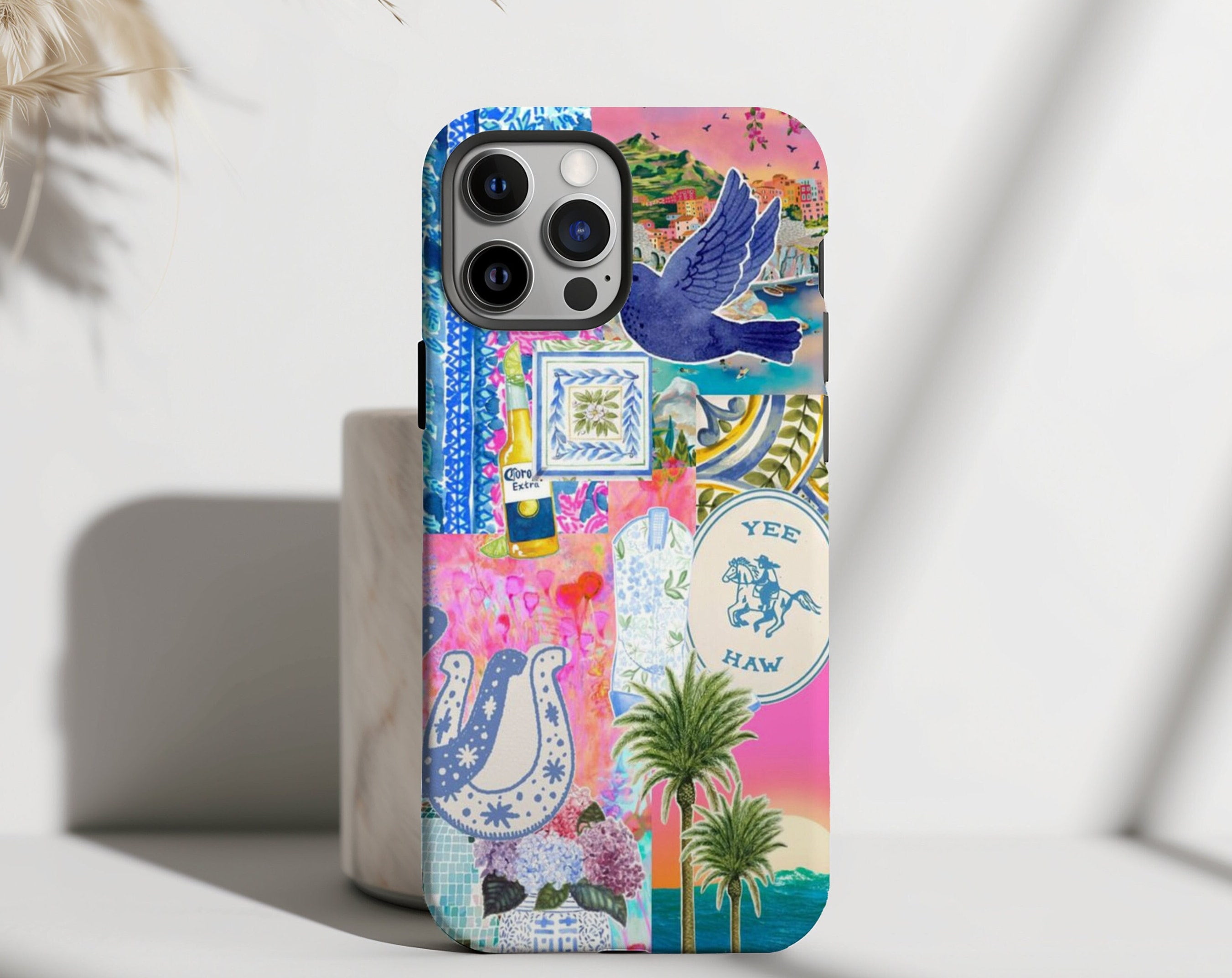 Coastal Cowgirl Glow Phone Case Western Beach Mood for iPhone 17 16 15 ...