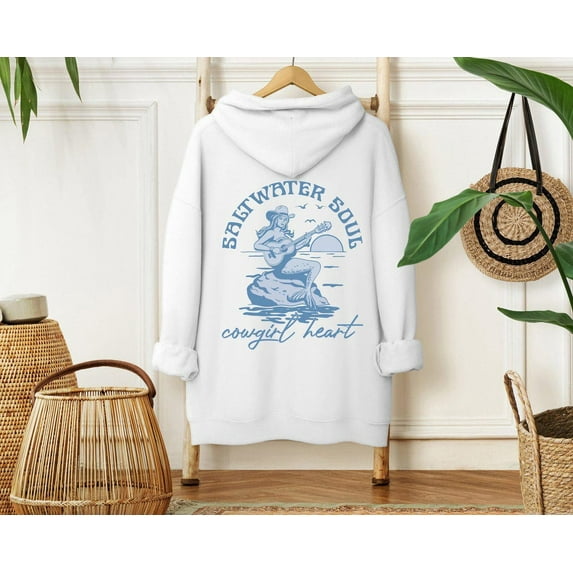 Coastal Cowgirl Hoodie, Mermaid Core Hoodie, Aesthetic Western Hoodie ...