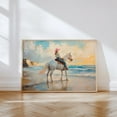 Coastal Cowgirl Poster Print Wall Art Western Beach Horse Riding Wall ...