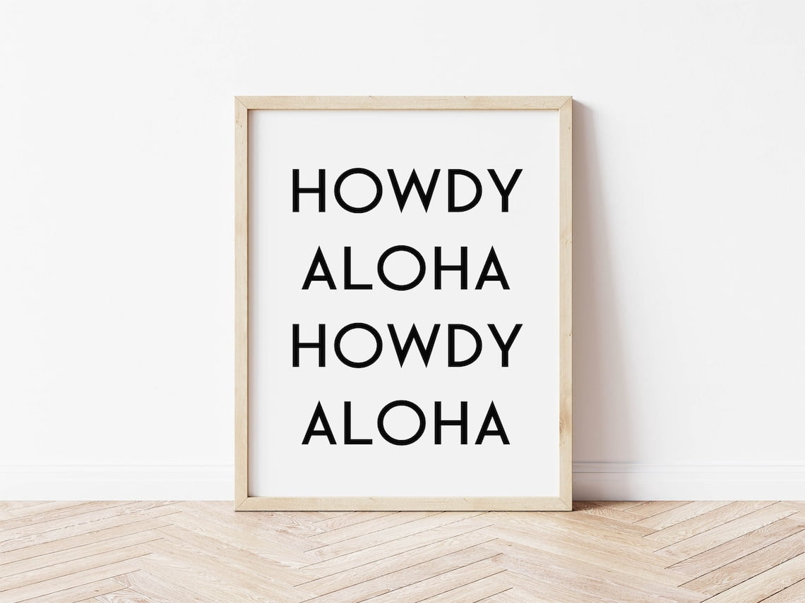 Coastal Cowgirl Poster Surfboard Wall Art Surfer Beach House Decor ...