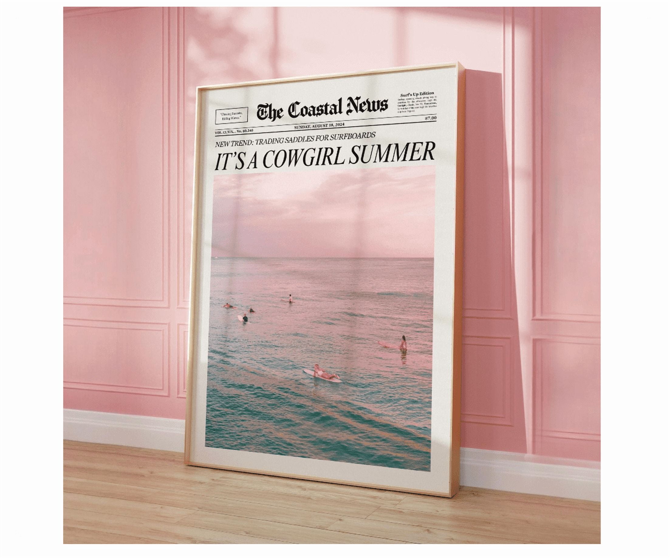 Coastal Cowgirl Preppy Magazine Cover Surf Poster Home Decor Office ...