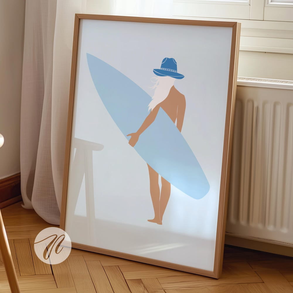 Coastal Cowgirl Surf Print: Preppy Beachy Room Decor (Poster UNFRAMED ...