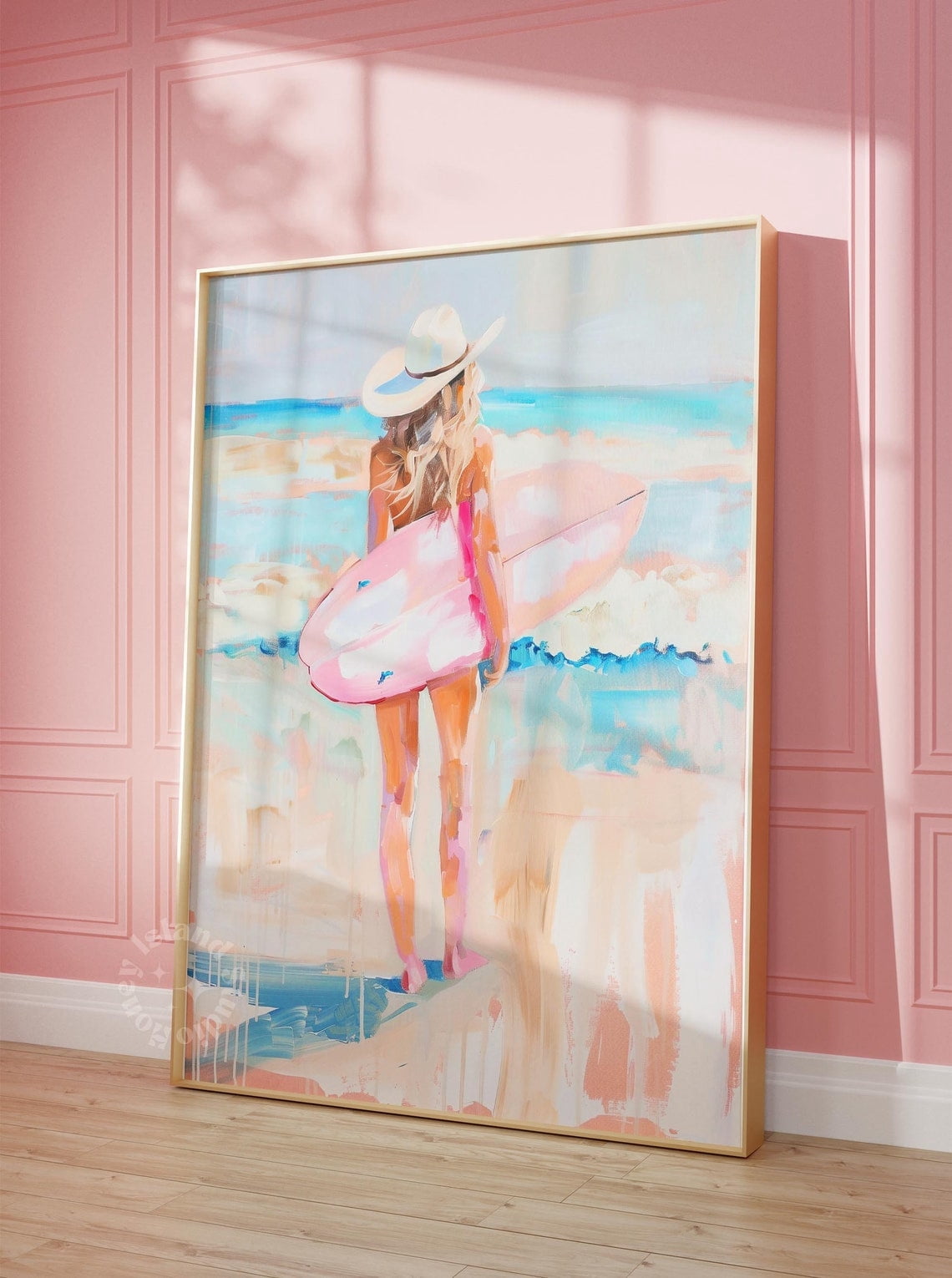 Coastal Cowgirl Wall Art Surf Decor Beach House Blue Preppy Aesthetic ...