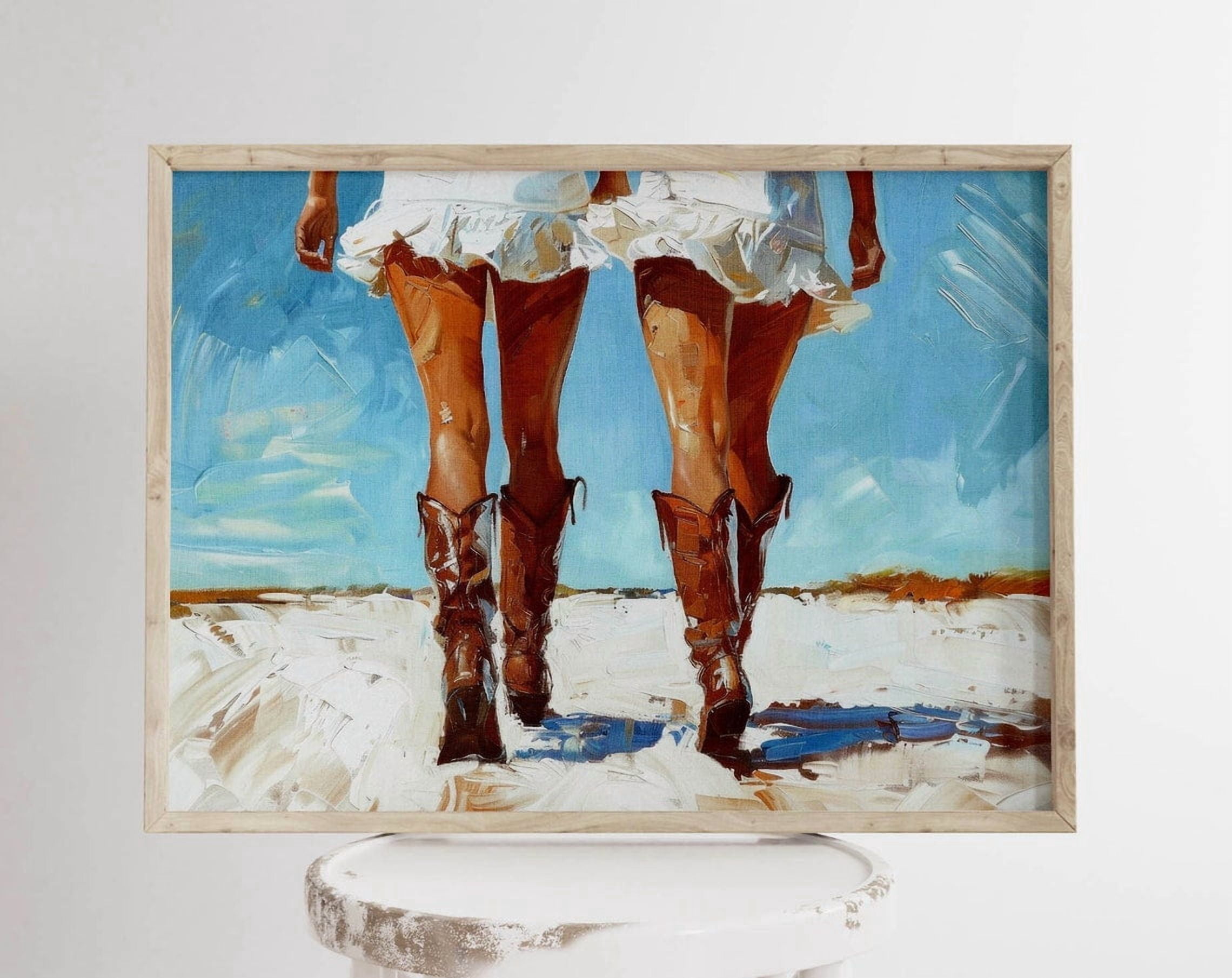 Coastal Cowgirl Western Artwork Neutral Wall Art Trendy Apartment Wall ...