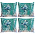 Coastal Crab Throw Pillow Covers 20 x 20 Inch Pillow Covers Set of 4 ...