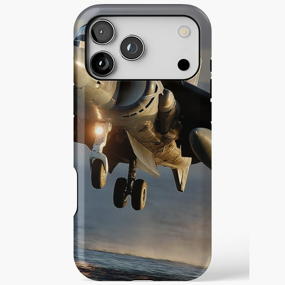 Coastal Defender Harrier Fighter Jet Art Phone Case Compatible iPhone 17 through 11 Pro Max ...