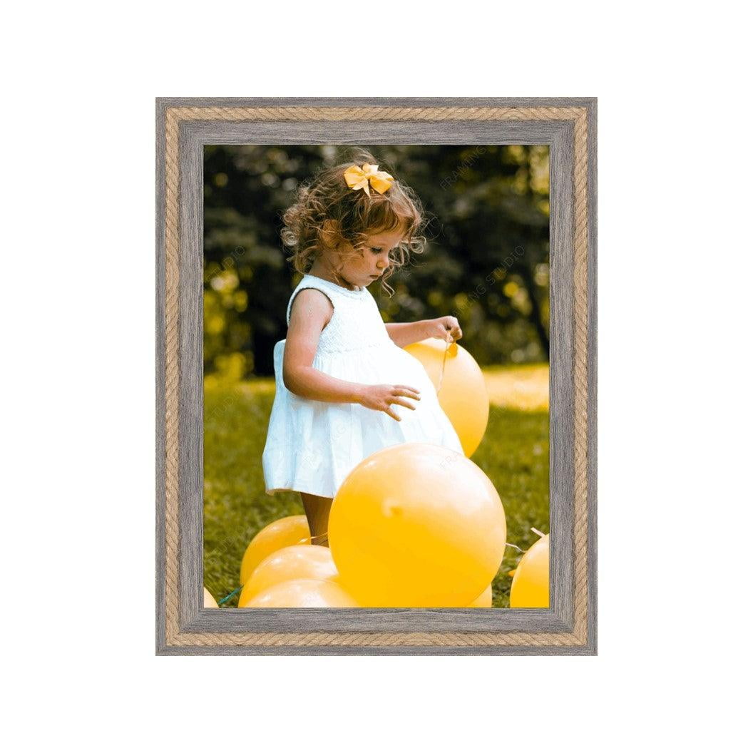 Coastal Distressed White Wash Nautic Rope Picture Frames - Walmart.com