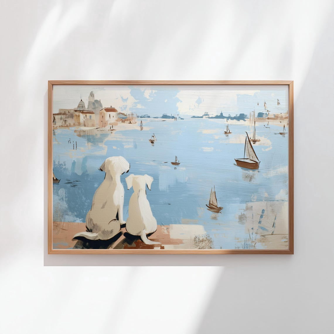 Coastal Dogs Sailboat Wall Art, Unframed Paper Poster 24x36in - Walmart.com