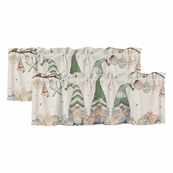 Coastal Eucalyptus Curtain Valances for Windows, Kitchen Valance Window ...