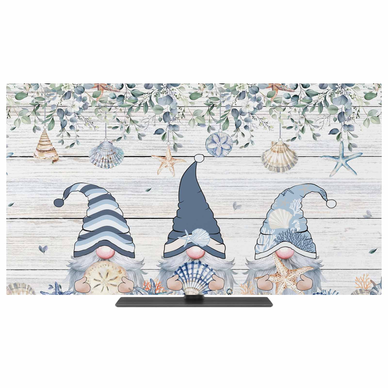 Coastal Eucalyptus Leaf TV Dust Cover,Stretchable TV Screen Desktop ...