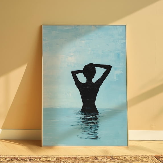 Coastal Feminine Bathroom Wall Art, Unframed Paper Print Size 12x18 ...