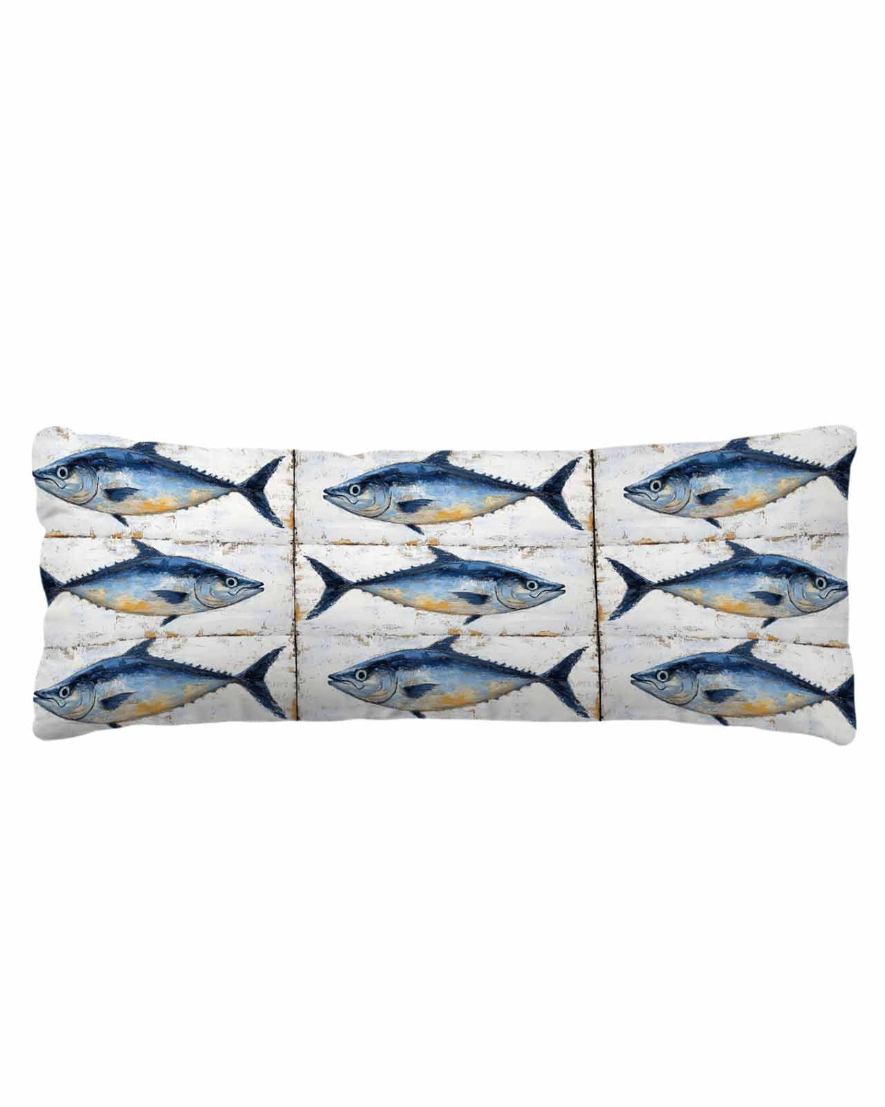 Coastal Fish Body Pillow Cover 20 x 54 Inch Decorative Pillow Cover Oil ...