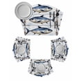 Coastal Fish Round Table Placemats Set of 6 Wedge Placemats, Oil ...