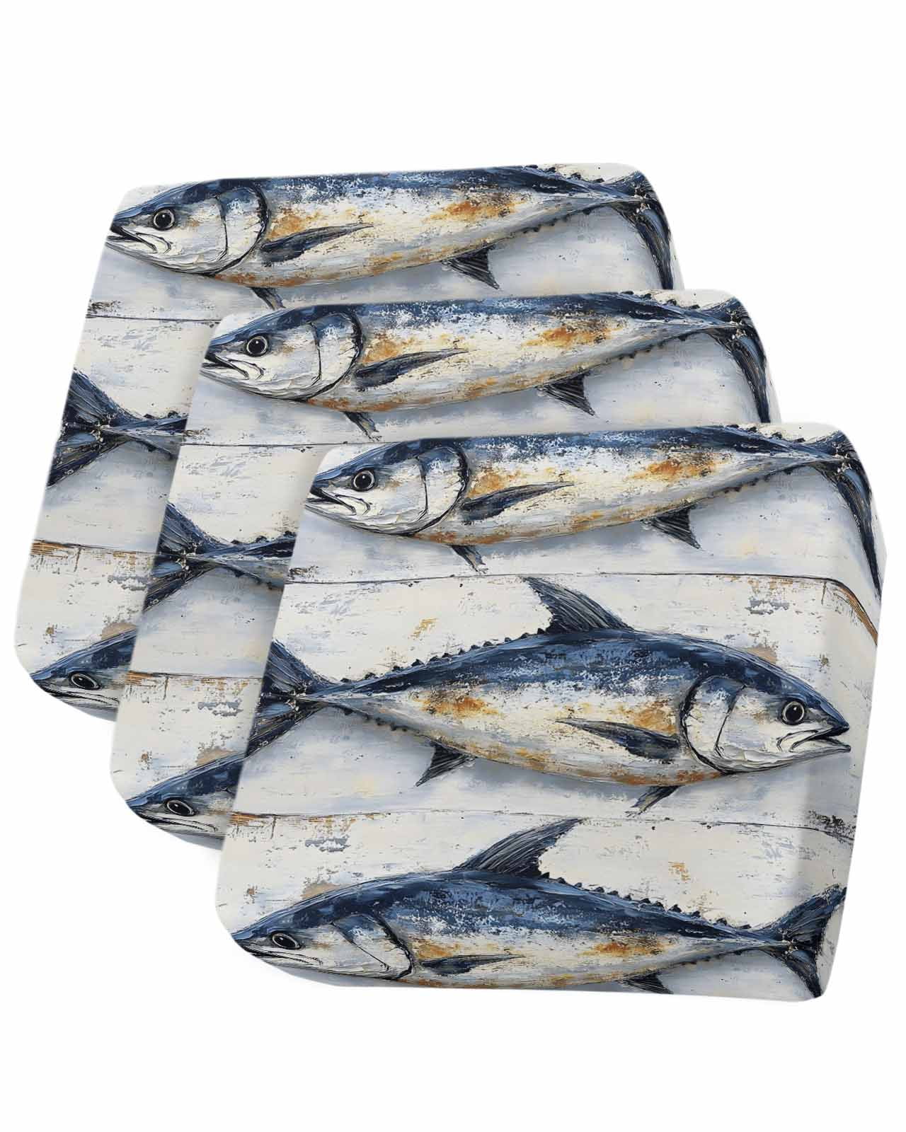 Coastal Fish Sofa Couch Cushion Covers Washable, Removable Stretchable ...
