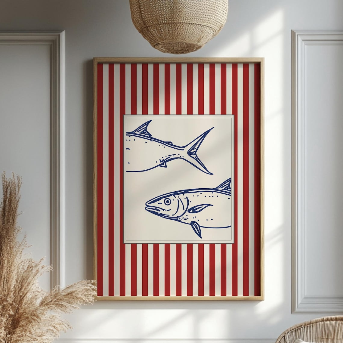 Coastal Fish Wall Art Print, Unframed Paper Poster 11x14in - Walmart.com