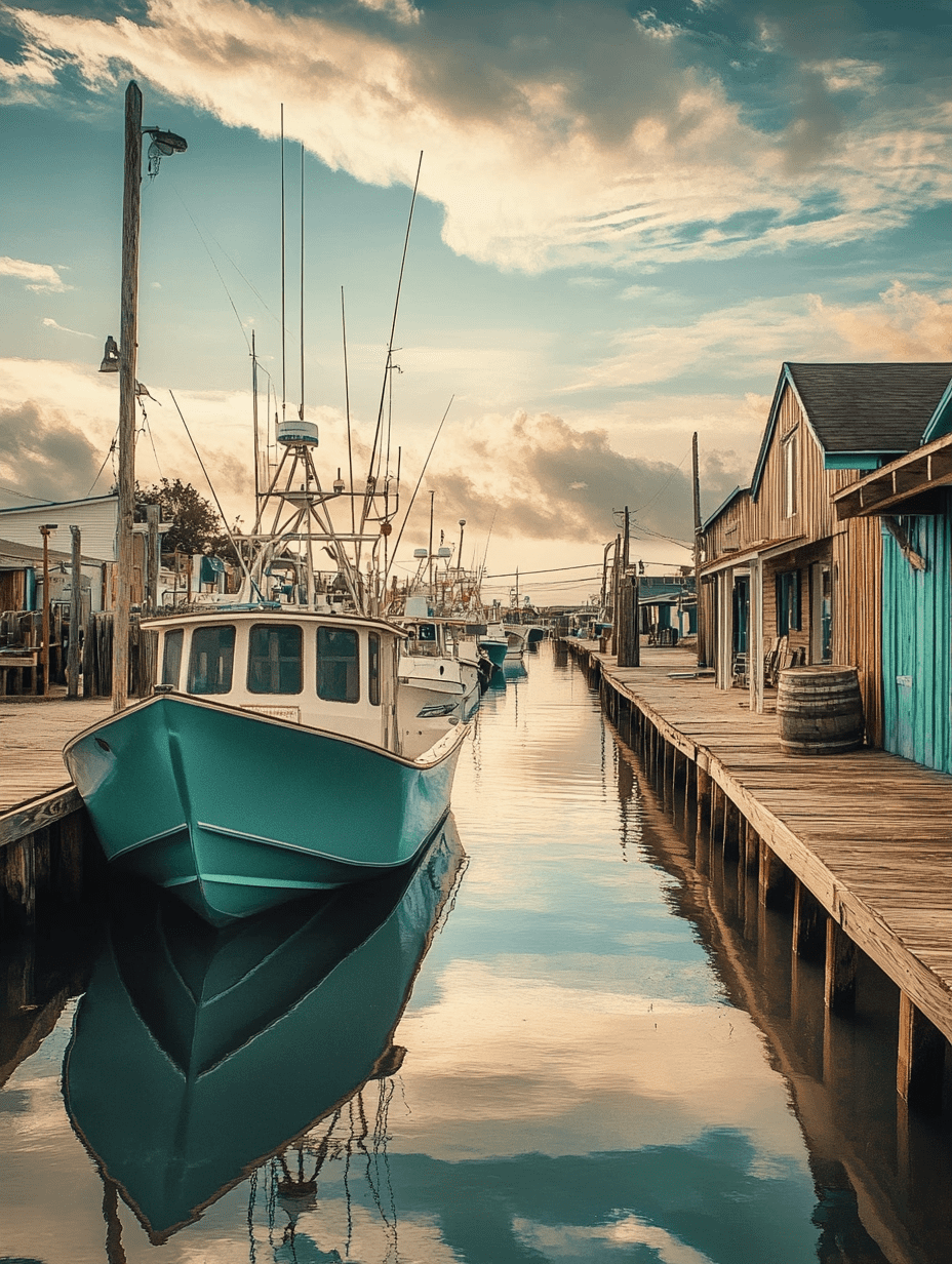 Coastal Fishing Boats Canvas Wall Art Print， Perfect for Living Room ...