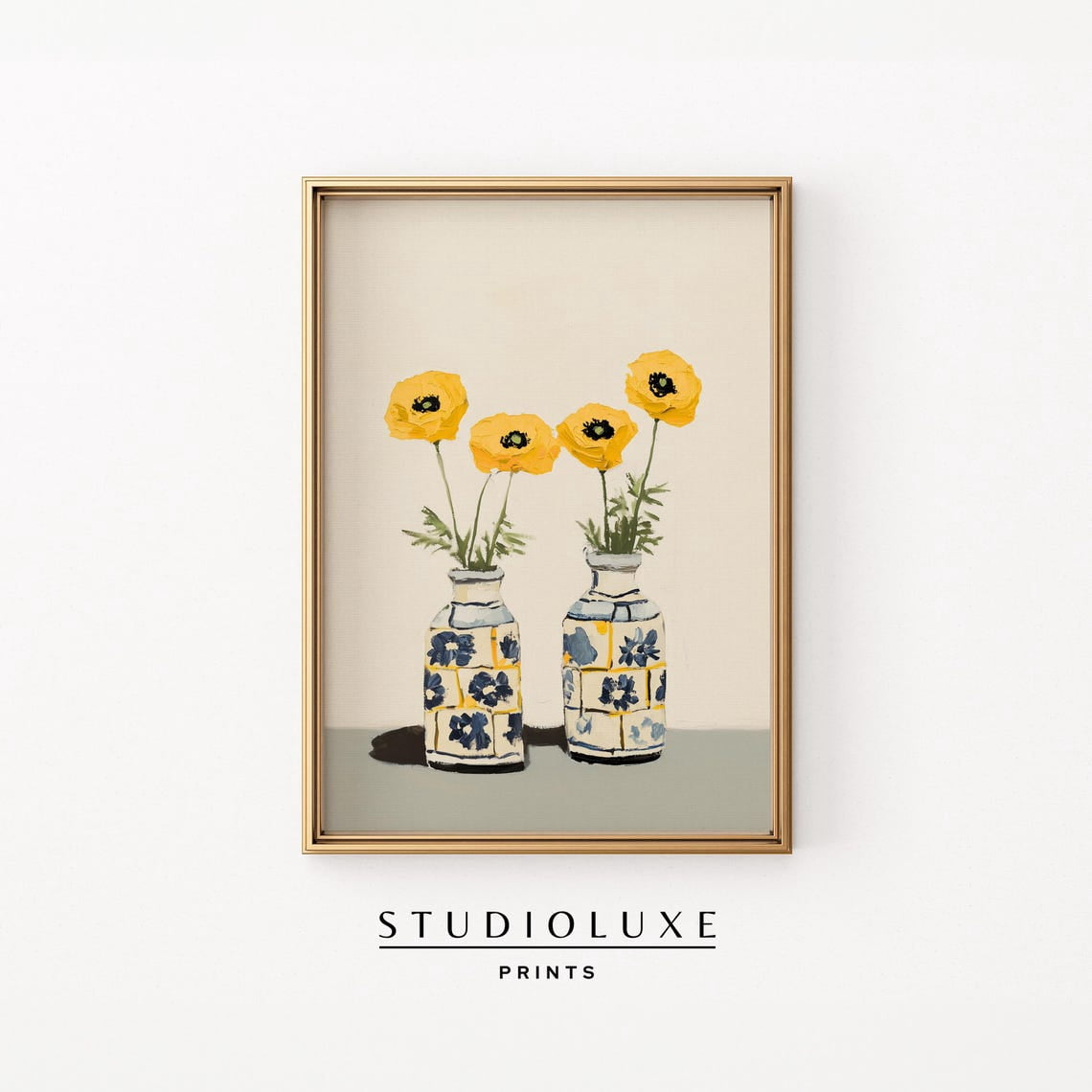 Coastal For Blue White Vase For French Country Yellow Floral Still Life ...