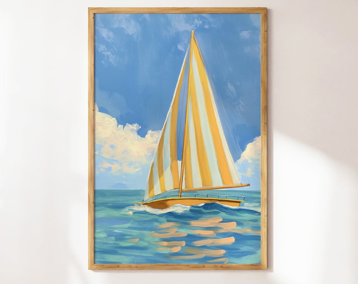 Coastal Granddaughter Grandmillennial Poster, Christian Wall Art, Art ...