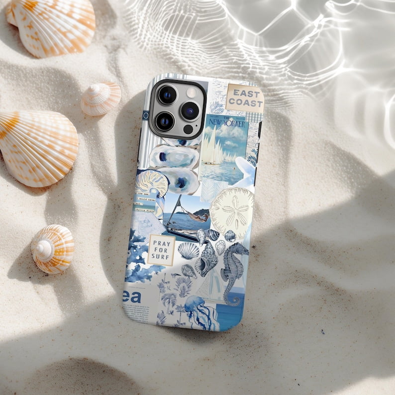 Coastal Granddaughter Preppy Blue Ocean iPhone Case - Summer Beach 11 ...