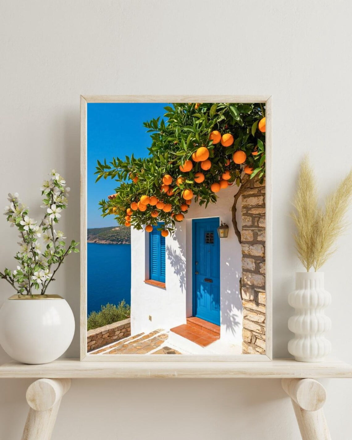 Coastal Greek Style Door Art Werner Bronkhorst Wall Decor, Stretched ...