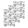 Coastal Grey Kitchen Dish Towels for Drying Dishes Set of 3, Retro ...