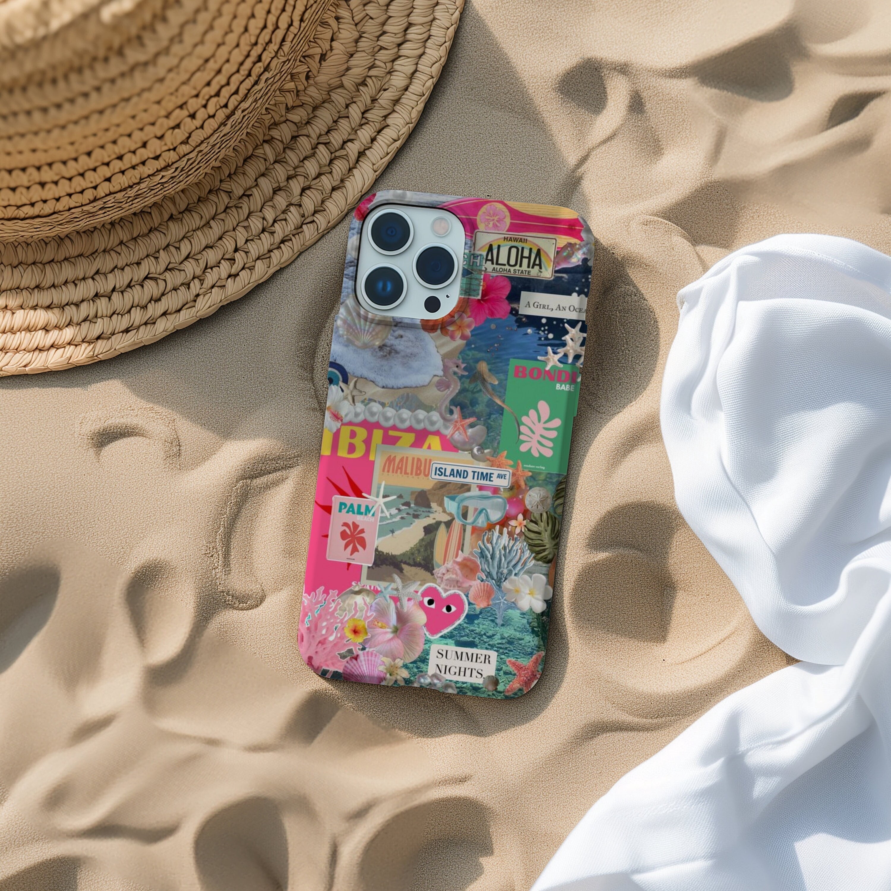 Coastal Island Glow Hawaiian Summer Mood Phone Case for iPhone 17 16 15 ...