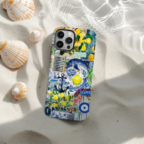 Coastal Italy Coquette European Cute Summer Collage Phone Case with ...