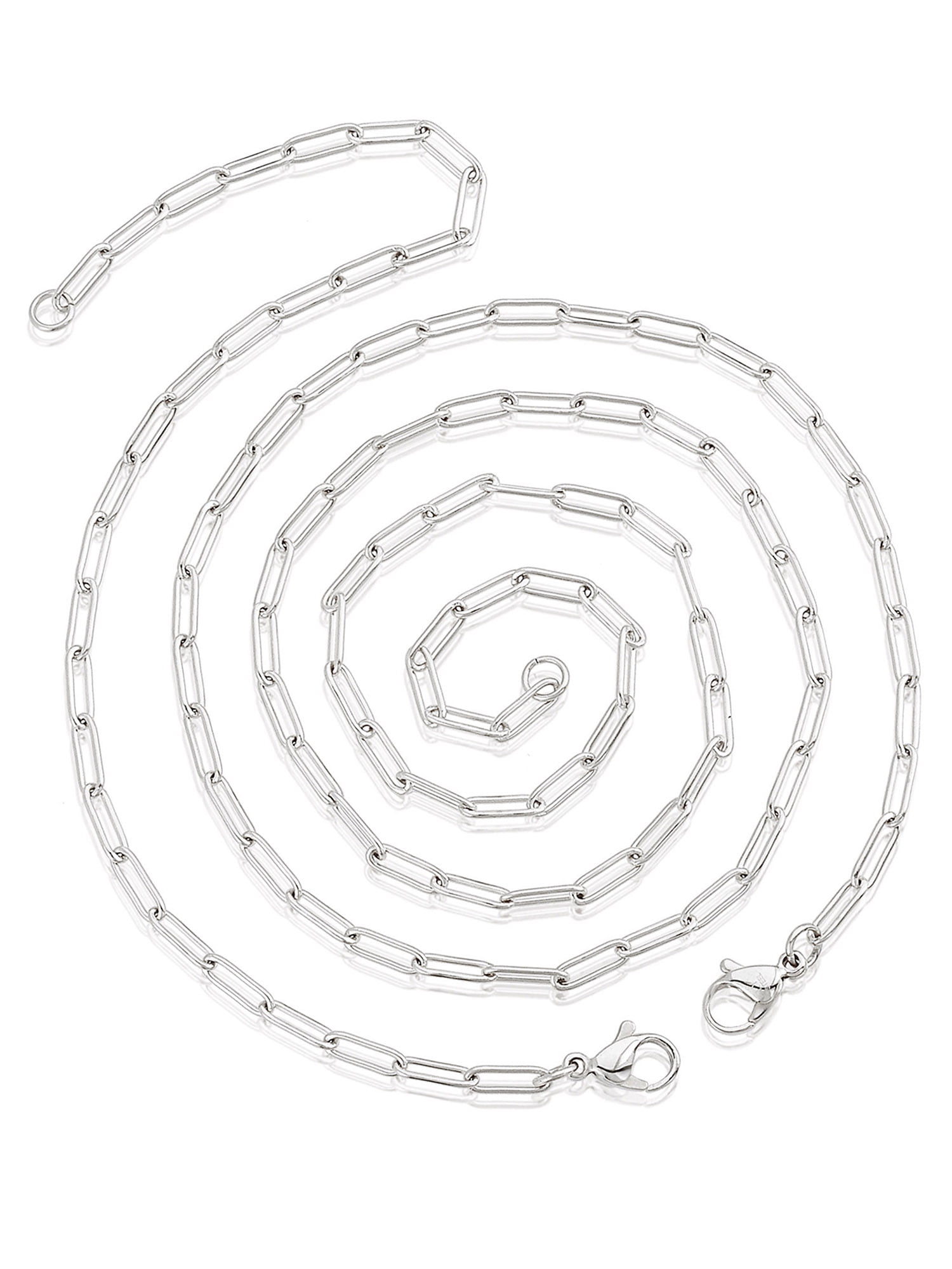 Coastal Jewelry Stainless Steel Paperclip Necklace and Bracelet ...