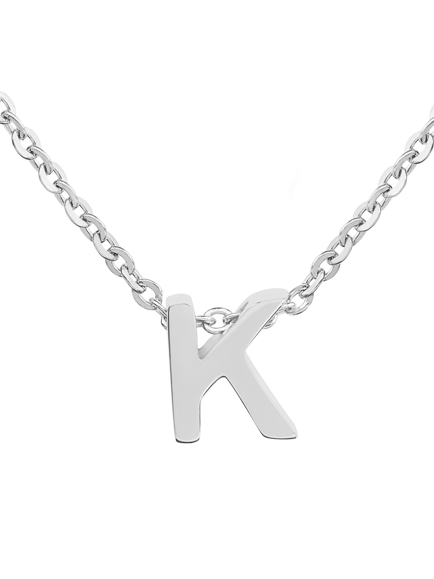 Coastal Jewelry Women's Initial Stainless Steel Necklace (18") - Letter ...