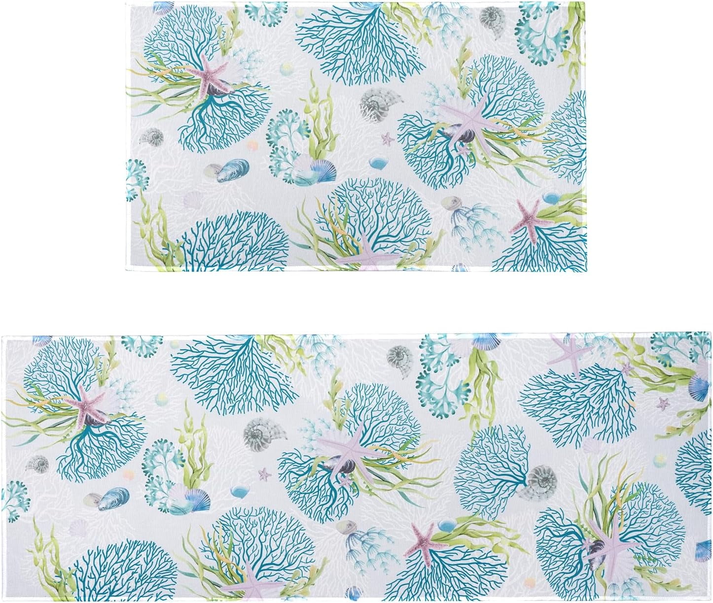 Coastal Kitchen Rugs, Sea Beach Kitchen Decor, Beach Coastal Ocean Rug ...