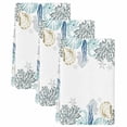 Coastal Kitchen Towels Set of 3, Absorbent Microfiber Dish Tea Towels ...