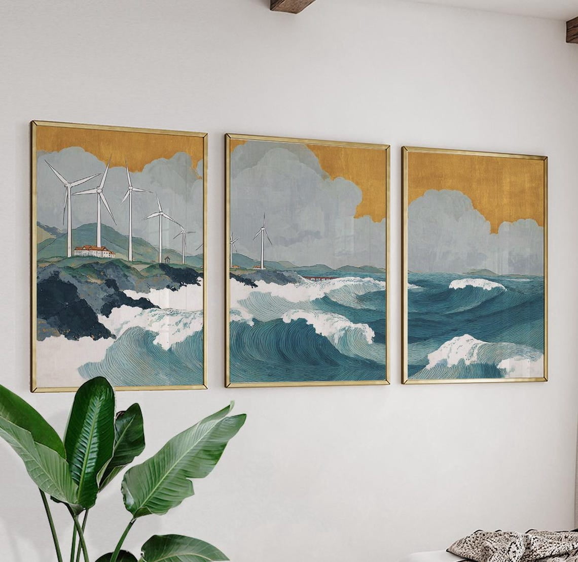 Coastal Landscape Sea Shoreline Nature Wall Art Set 3 - Walmart.com