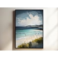 Coastal Landscape Turquoise Beach View Beach House Calm Ocean Graphic ...