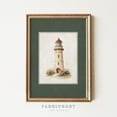 Coastal Lighthouse Art Sage Green Nautical Beach House Decor Rustic ...