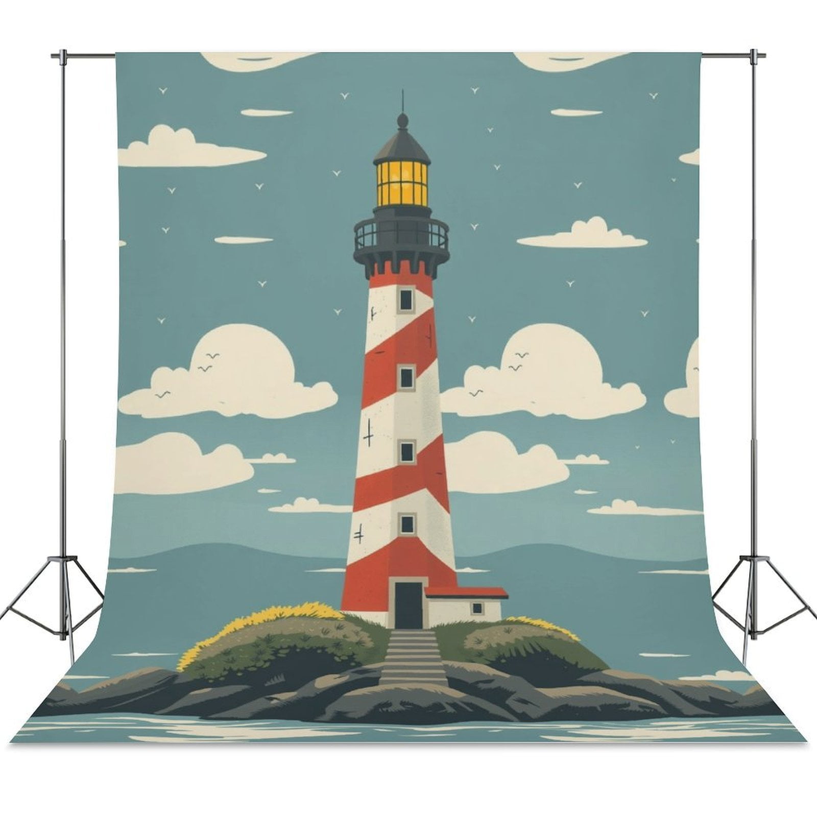Coastal Lighthouse Beacon Photography Backdrops Adult Photostudio Props ...