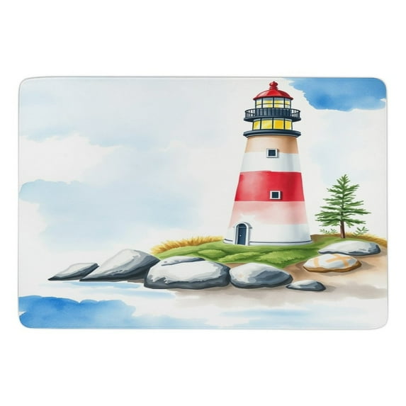 Coastal Lighthouse Scene Doormat Non-slip Kitchen Mat Carpet Living ...