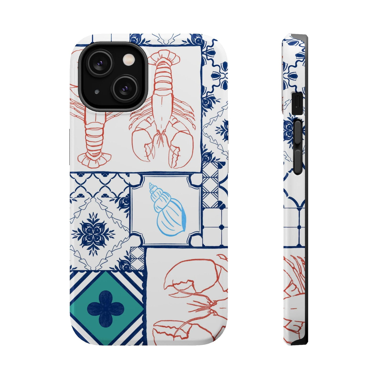 Coastal Lobster Phone Case Nautical Beach MagSafe Cover for iPhone 12 ...