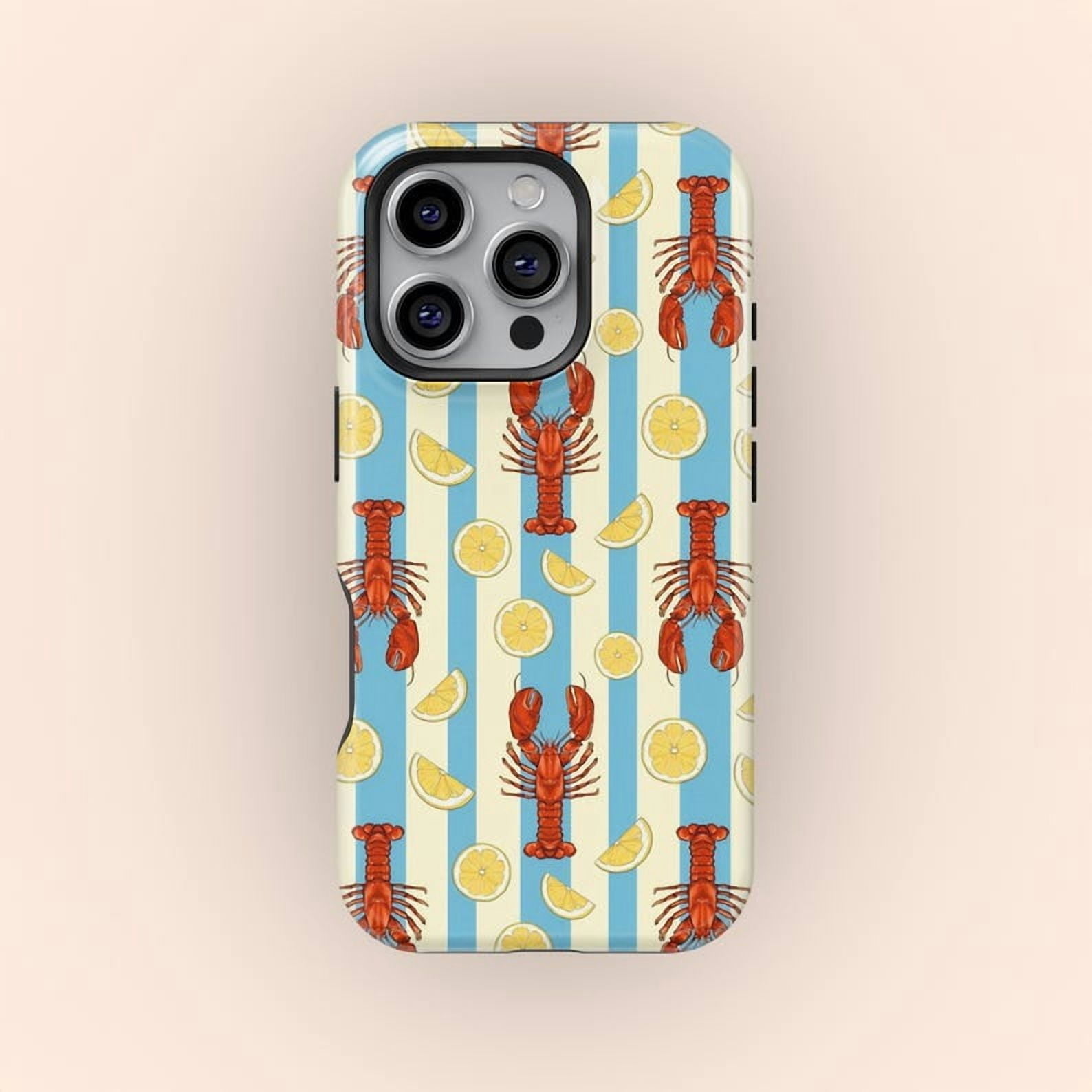 Coastal Lobster Striped Beach Summer Ocean Theme Gift Phone Case iPhone ...