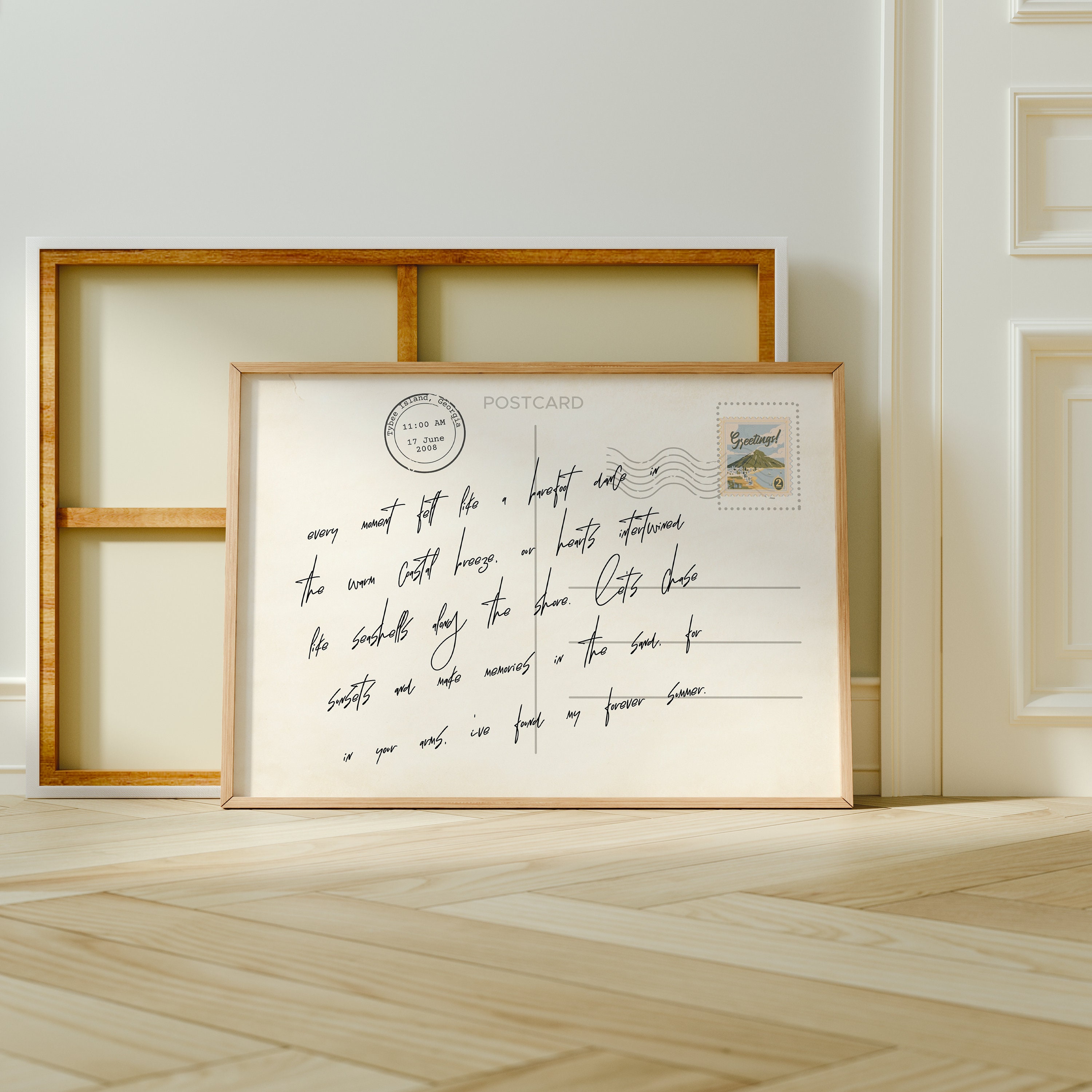 Coastal Love Letter, Coastal Aesthetic Art, Beach Love Letter Post Card ...