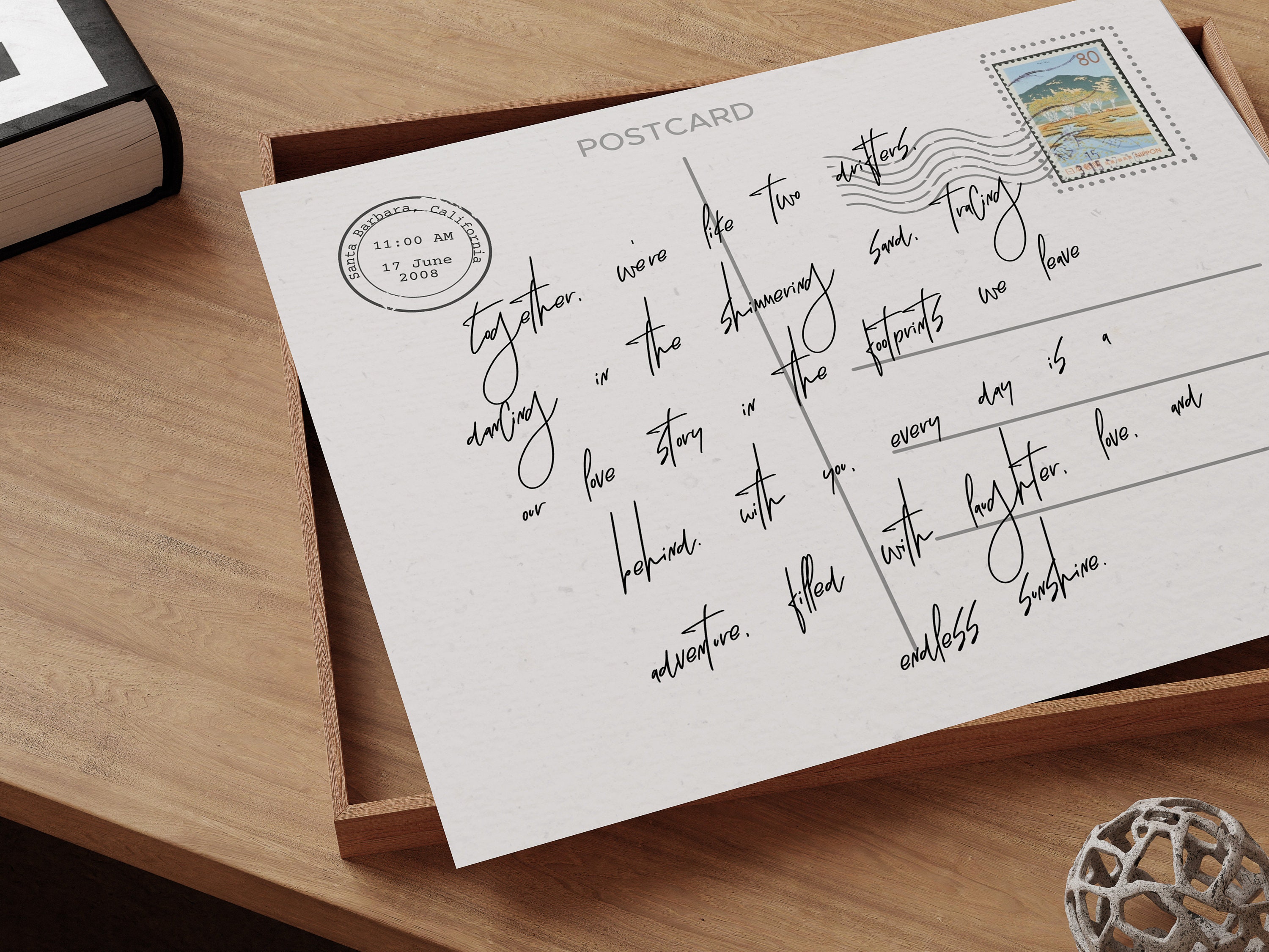 Coastal Love Letter, Coastal Aesthetic Art, Beach Love Letter Post Card ...