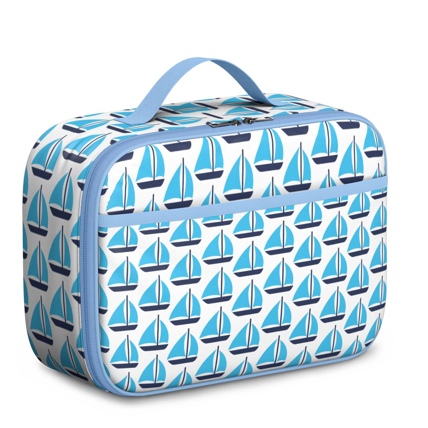 Coastal Lunch Tote – Nautical Anchor Boat Sea Seaside Marine Waves ...