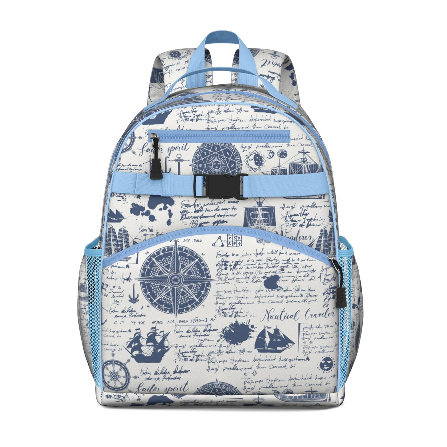 Coastal Marine Students Backpack with Nautical Anchor, Boat, Sea, Ocean ...