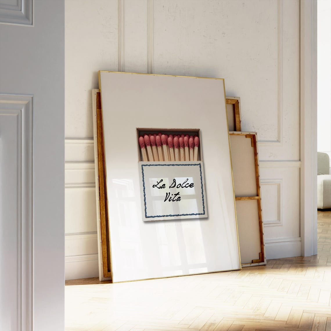 Coastal Matchbox Print La Dolce Vita Trendy Wall Art, Unframed Canvas ...